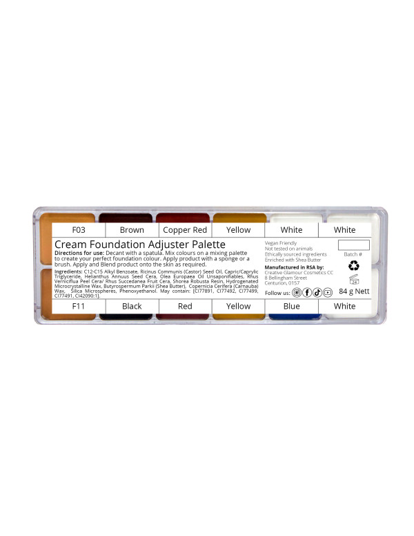 12 Shade Cream Foundation Adjuster Palette